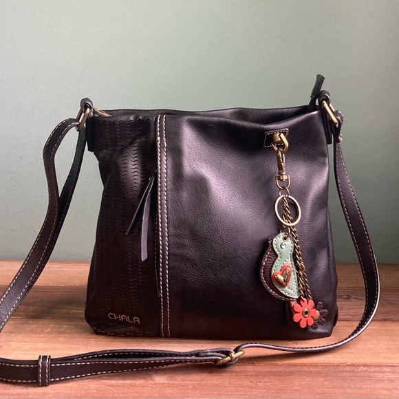 Chala | Bags | Chala Laser Cut Blue Bird Vegan Leather Crossbody Bag ...